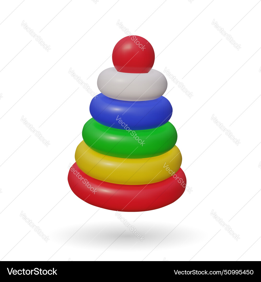 3d toy pyramid Royalty Free Vector Image - VectorStock