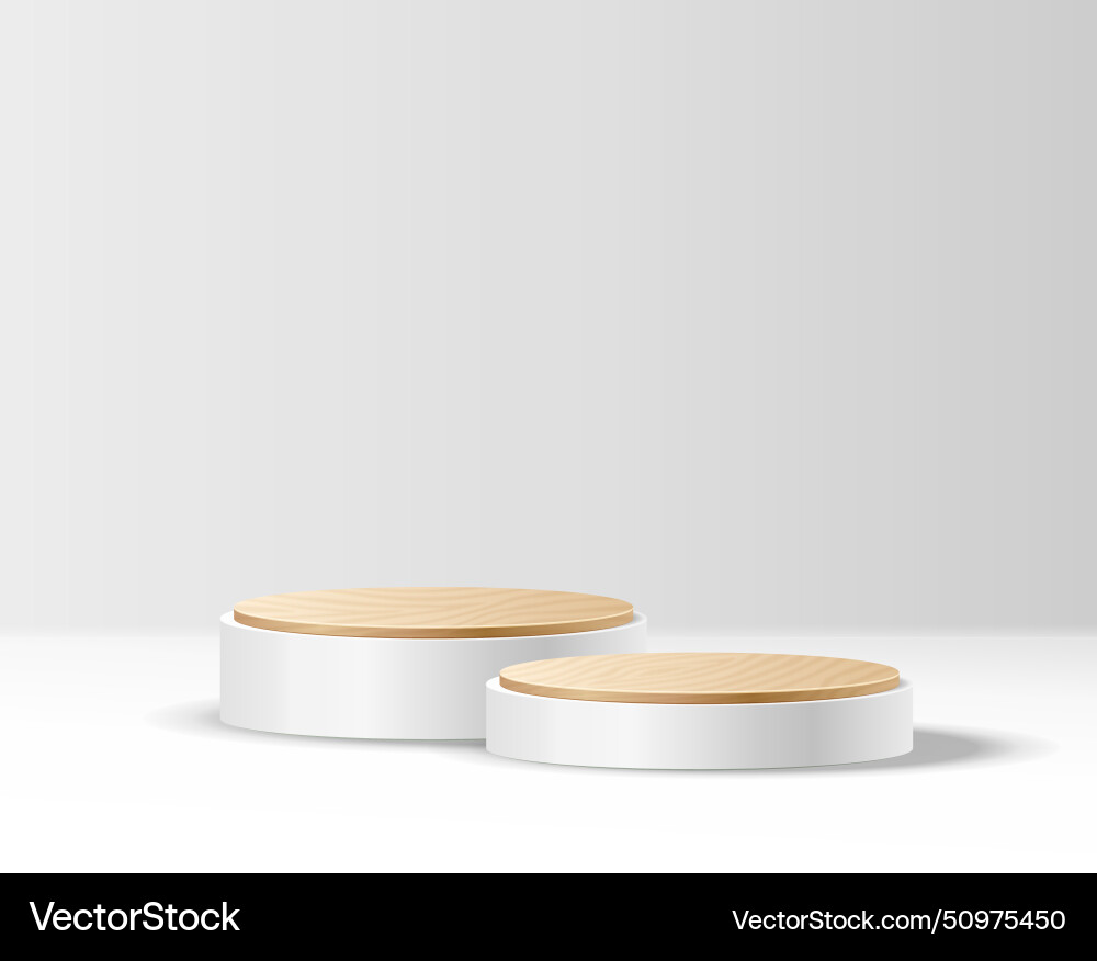 Blank round step stage realistic Royalty Free Vector Image