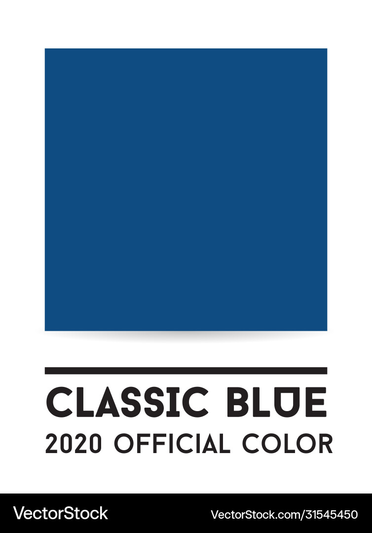 Color year 2020 - blue classic swatch Royalty Free Vector