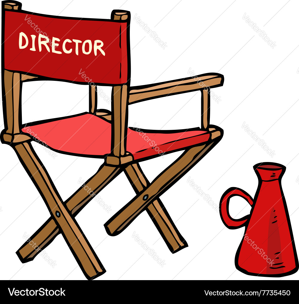 Director chair Royalty Free Vector Image - VectorStock