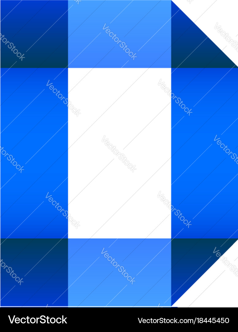 Font folded paper letter Royalty Free Vector Image