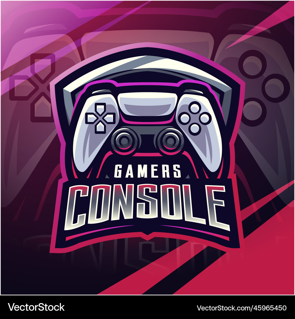 Game controller esport mascot logo design Vector Image