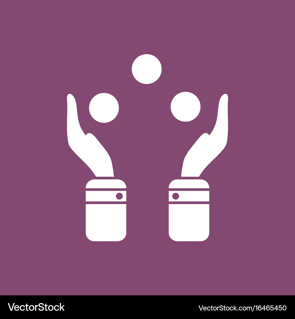 Hands Juggling Balls - Circus Performance Vector Image