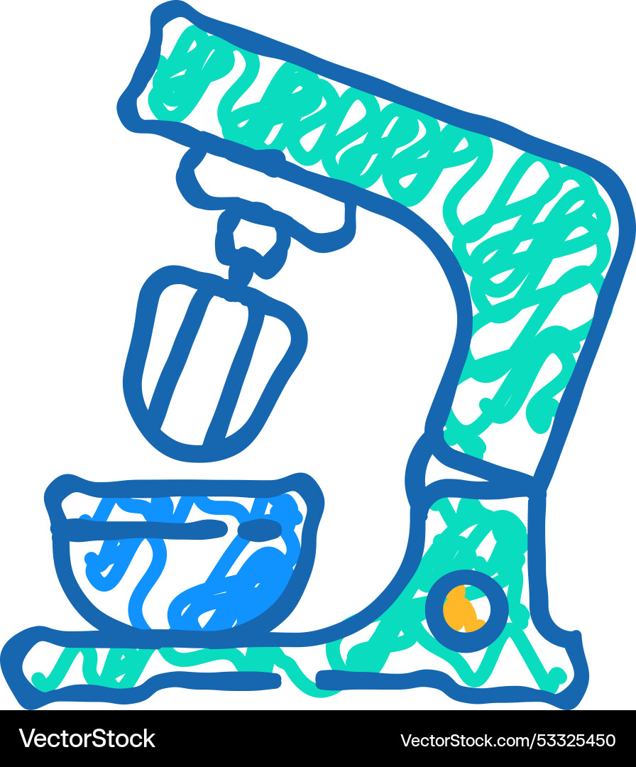 Mixer restaurant equipment icon doodle Royalty Free Vector
