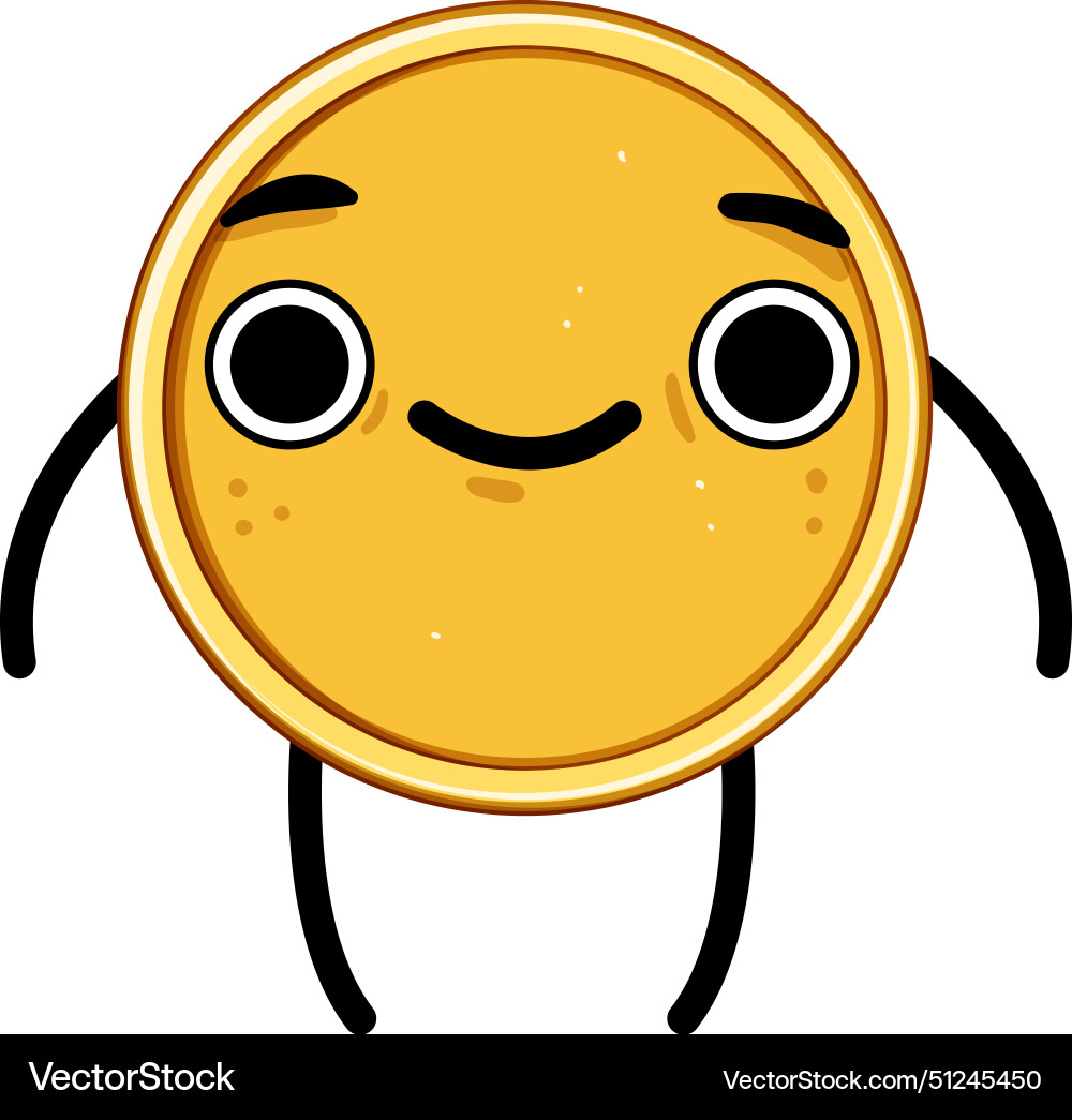 Payment coin character cartoon Royalty Free Vector Image