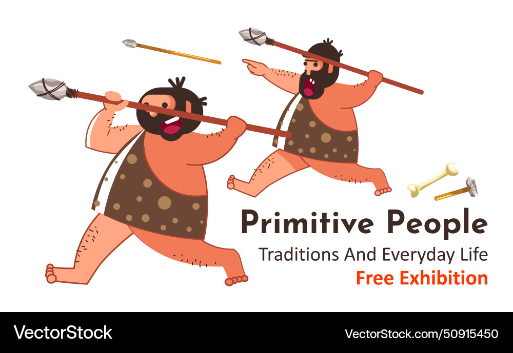 Primitive people traditions and everyday life Vector Image