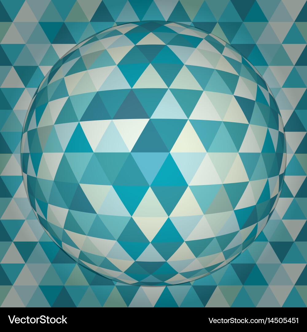 Abstract 3D Geometric Sphere Royalty Free Vector Image
