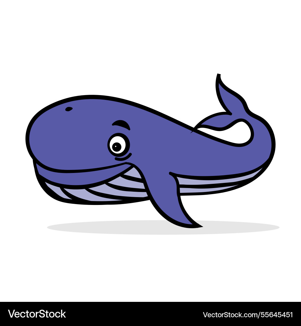 Blue whale Royalty Free Vector Image - VectorStock