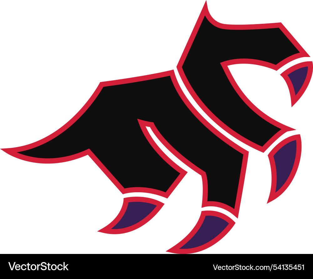 Claw logo night crawlers Royalty Free Vector Image