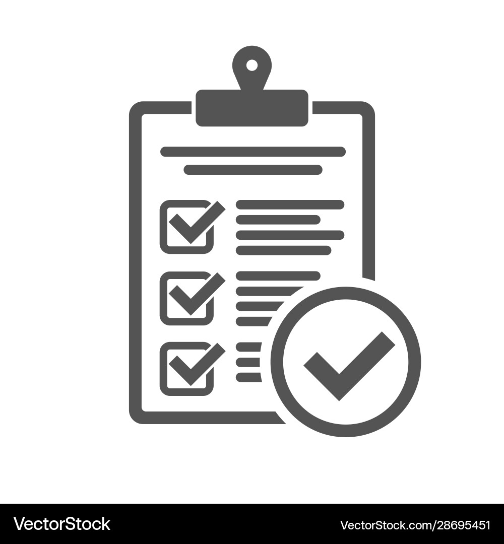 Compliance inspection approved icon Royalty Free Vector