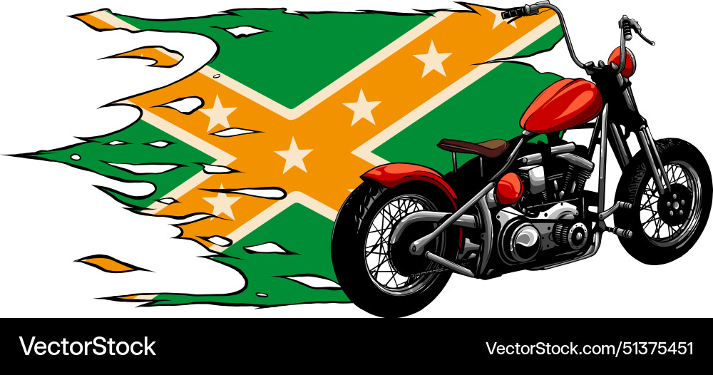Custom motorcycle chopper Royalty Free Vector Image