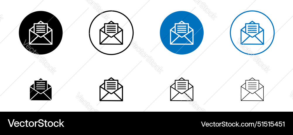 Envelope open icon Royalty Free Vector Image - VectorStock