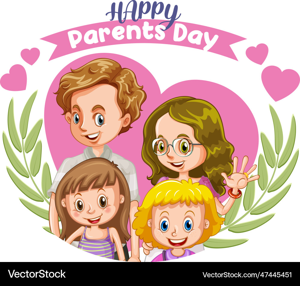 Happy parents day banner Royalty Free Vector Image