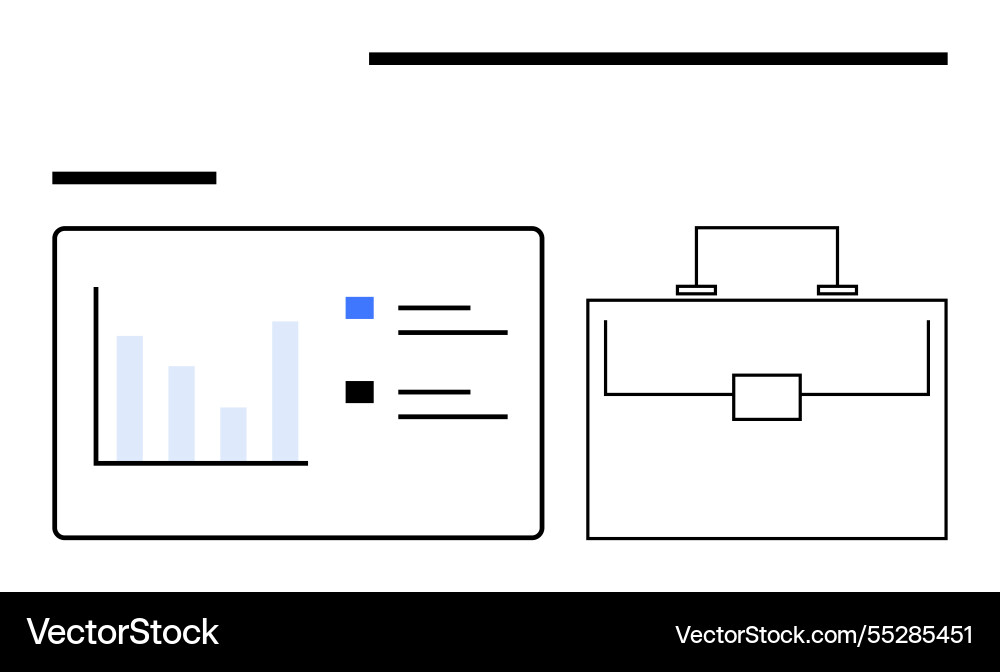 Minimalist business analysis concept with chart Vector Image