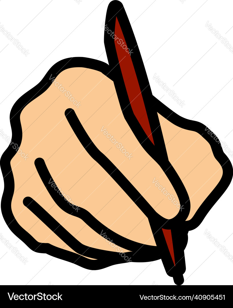 Signing hand icon Royalty Free Vector Image - VectorStock