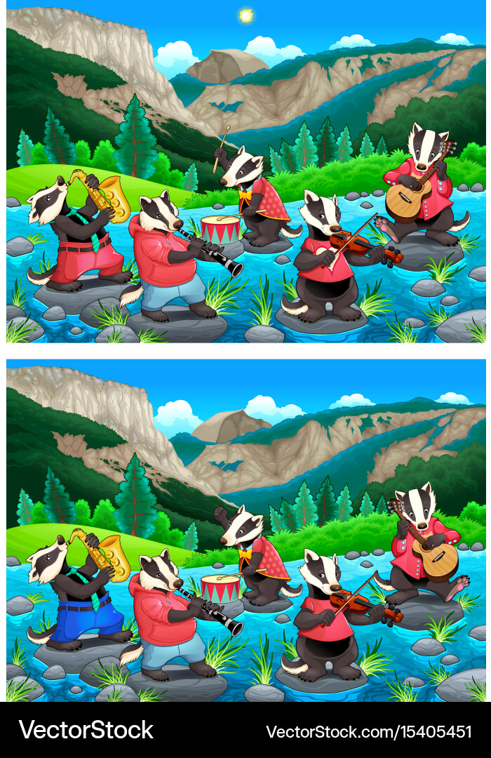 Spot the differences Royalty Free Vector Image