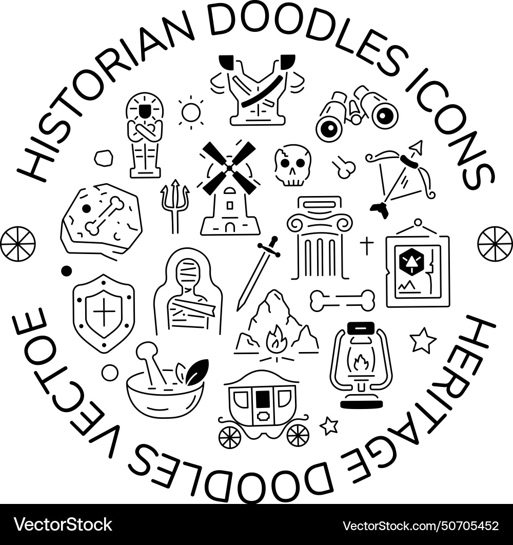 Ancient relics Royalty Free Vector Image - VectorStock