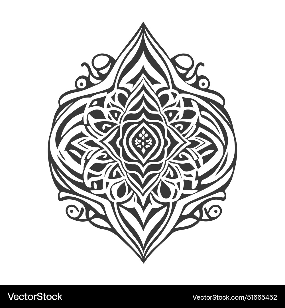 Diamond pattern ornament batik design grey Vector Image