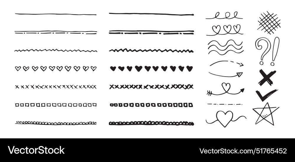 Doodle element set for concept design und Vector Image