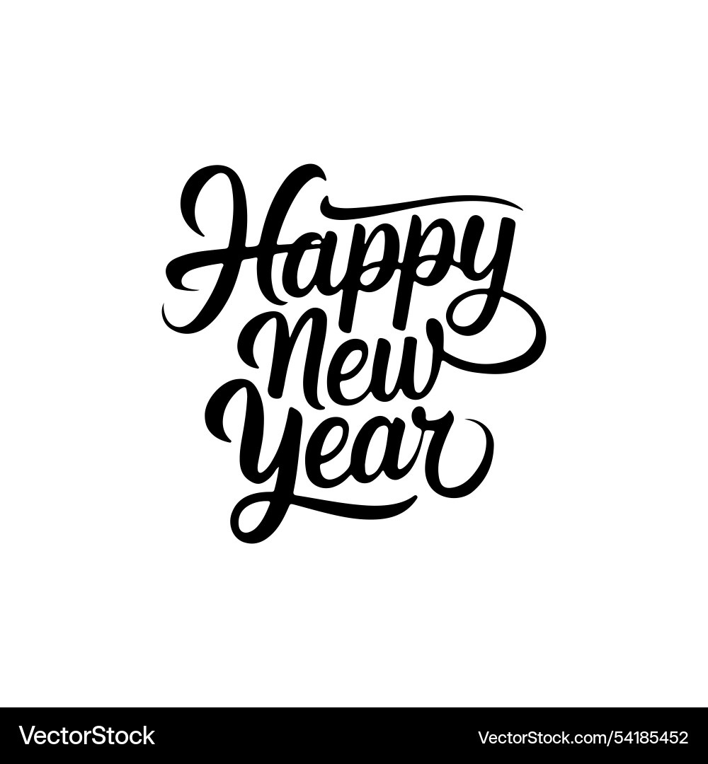Happy new year typography arts and design Vector Image