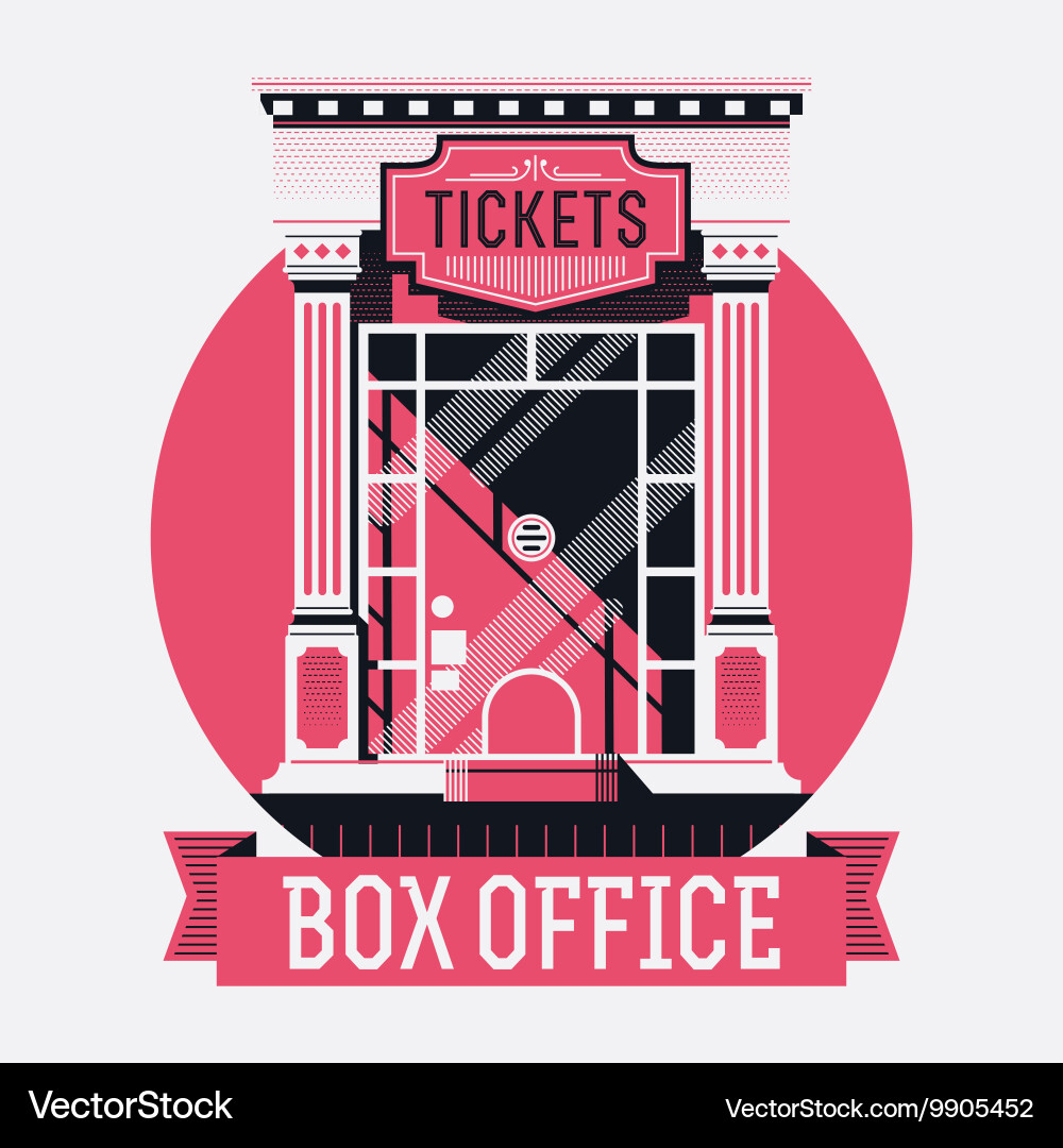 Retro movie box office Royalty Free Vector Image