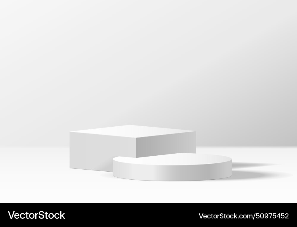 Square promotion podium realistic Royalty Free Vector Image