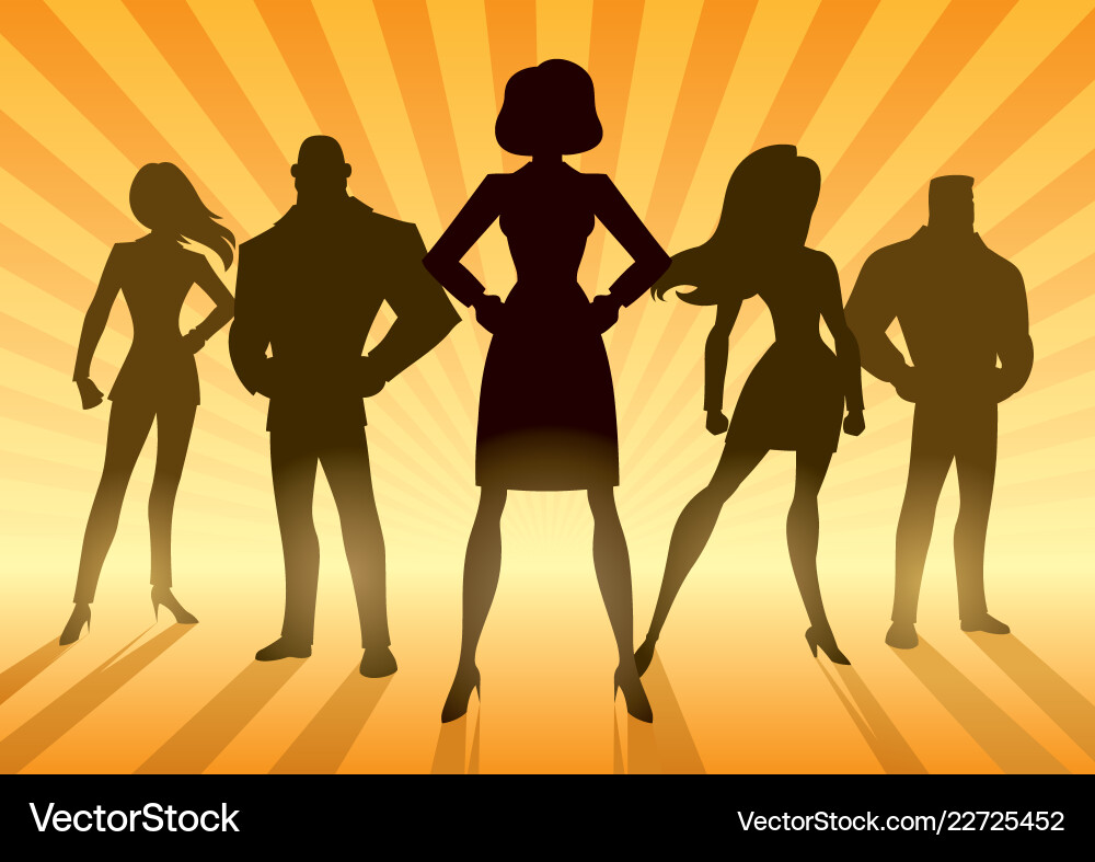 Super business team Royalty Free Vector Image - VectorStock
