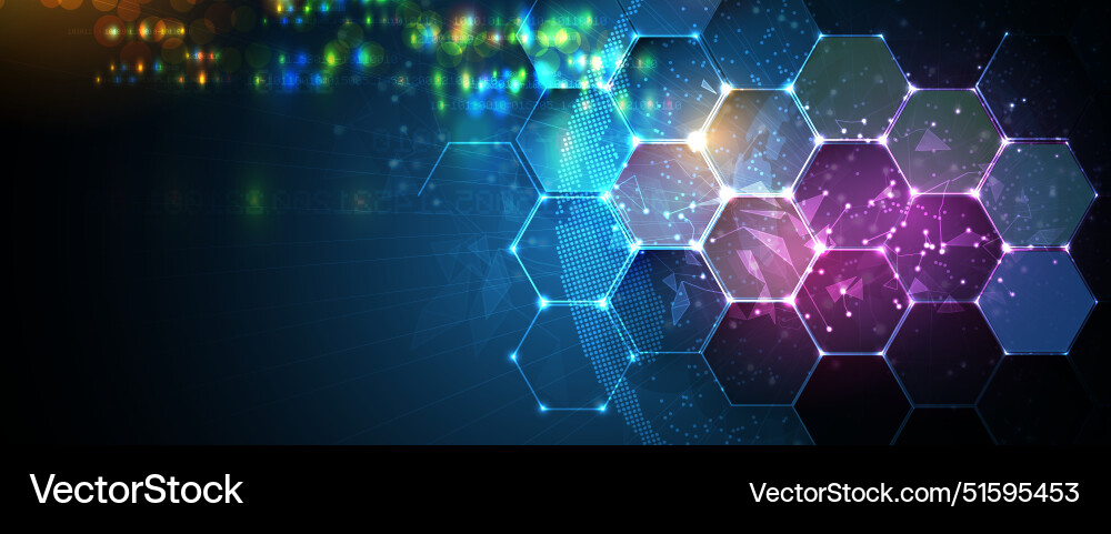 Abstract computer technology background network Vector Image