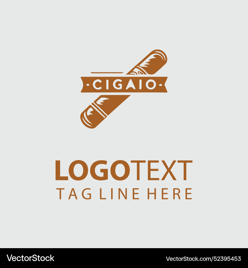 Cigar logo Royalty Free Vector Image - VectorStock