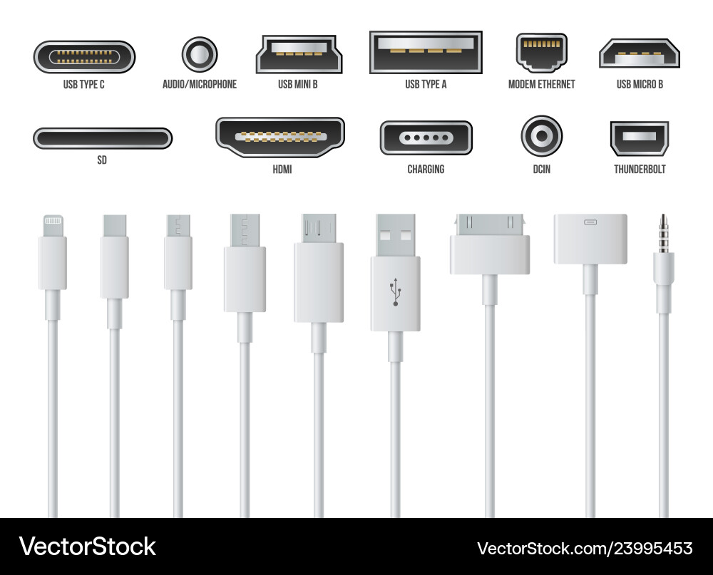 Creative of usb computer Royalty Free Vector Image
