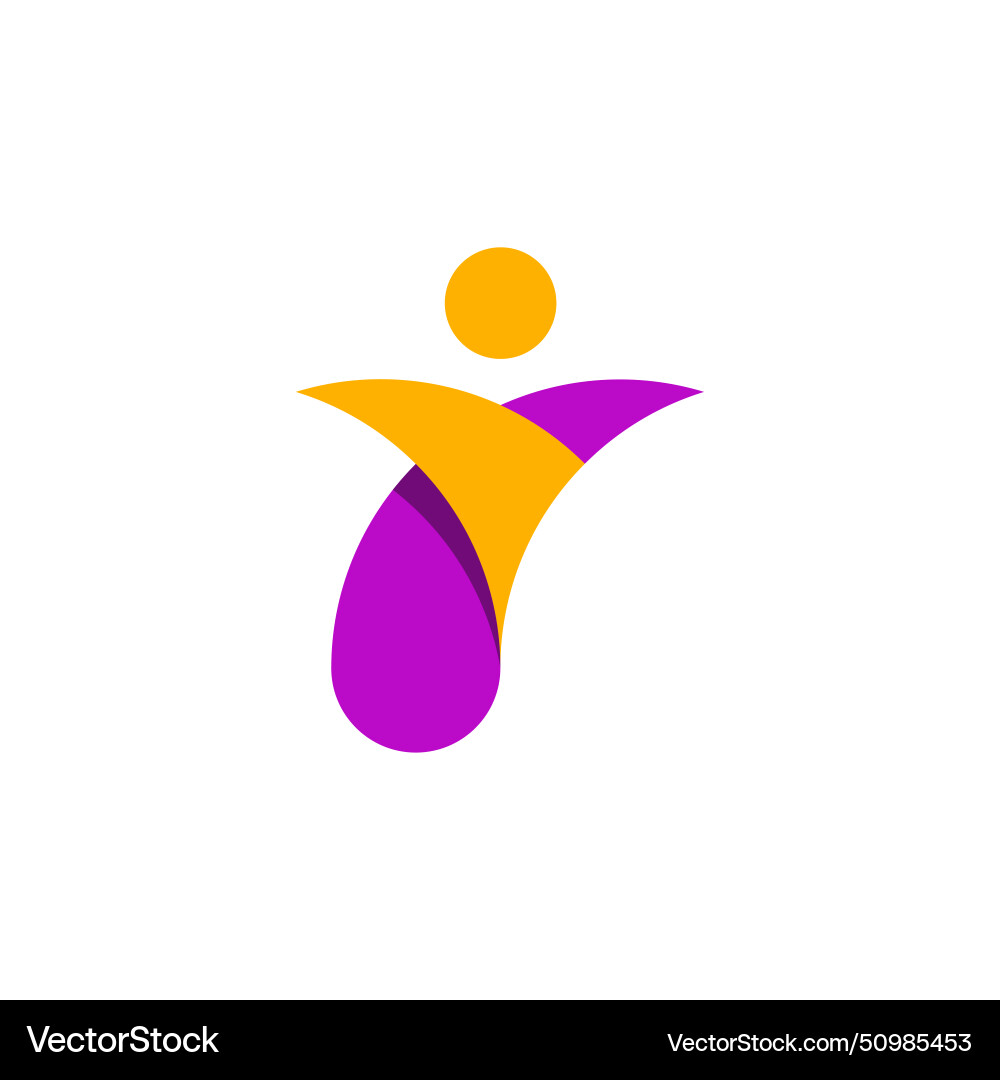 Logo letter y man symbol Royalty Free Vector Image