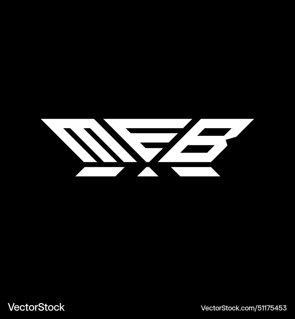 Meb letter logo design simple and modern Vector Image