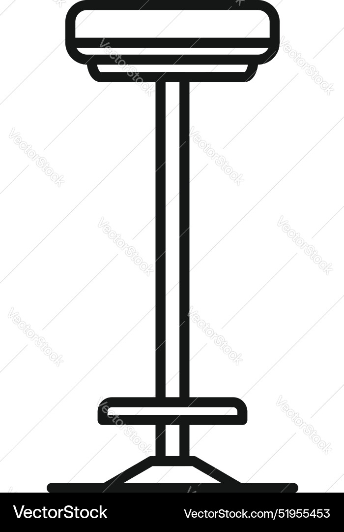 Minimalist bar stool icon depicting modern Vector Image