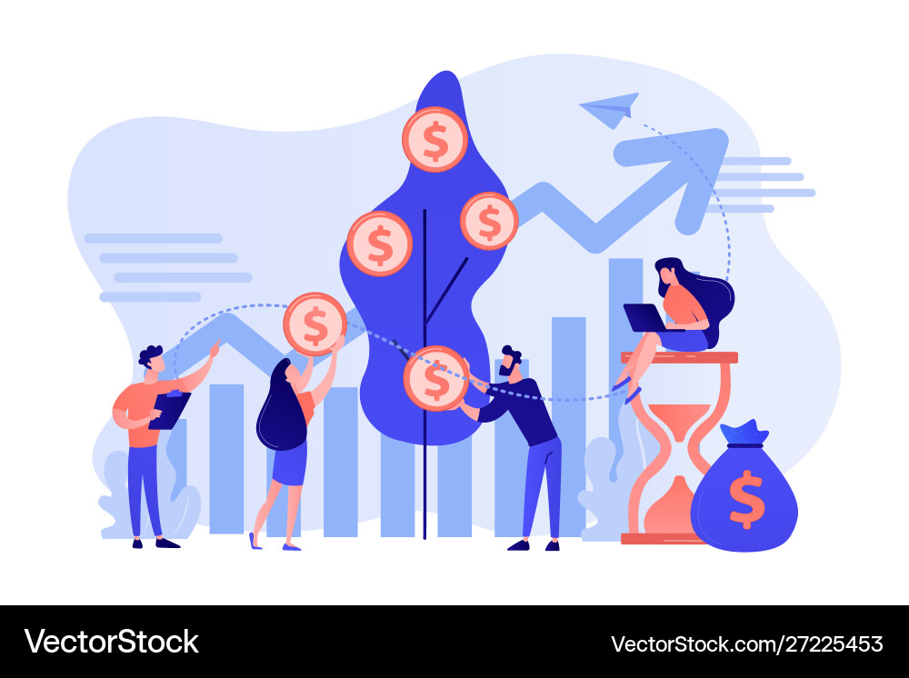 Portfolio income concept Royalty Free Vector Image