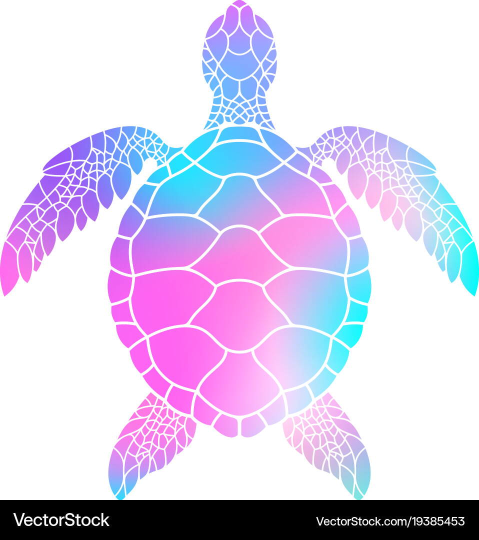 Vibrant Sea Turtle Royalty Free Vector Image - VectorStock