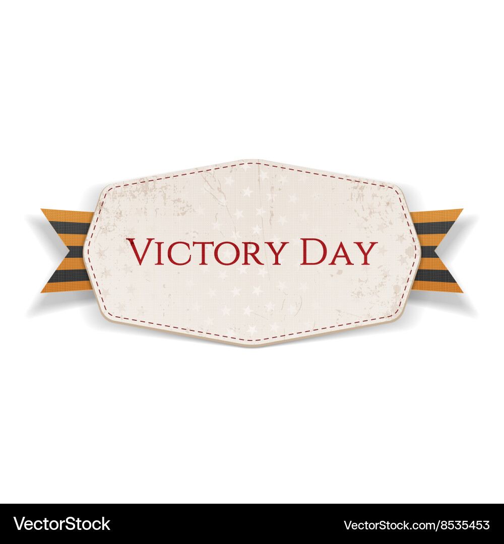 Victory day realistic holiday banner template Vector Image