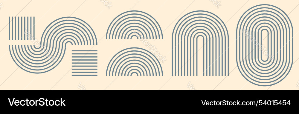 Lines abstract geometric shapes elements design Vector Image
