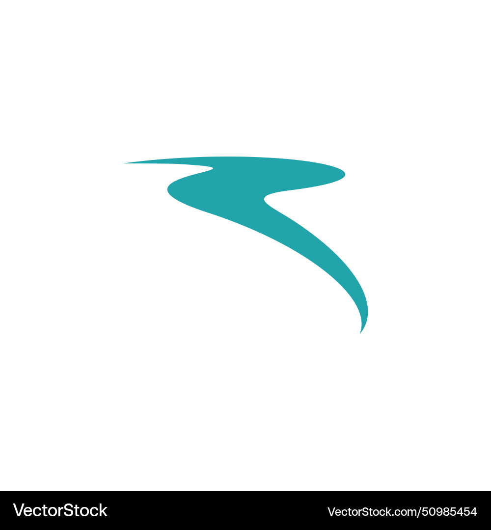 Logo river flowing icon Royalty Free Vector Image