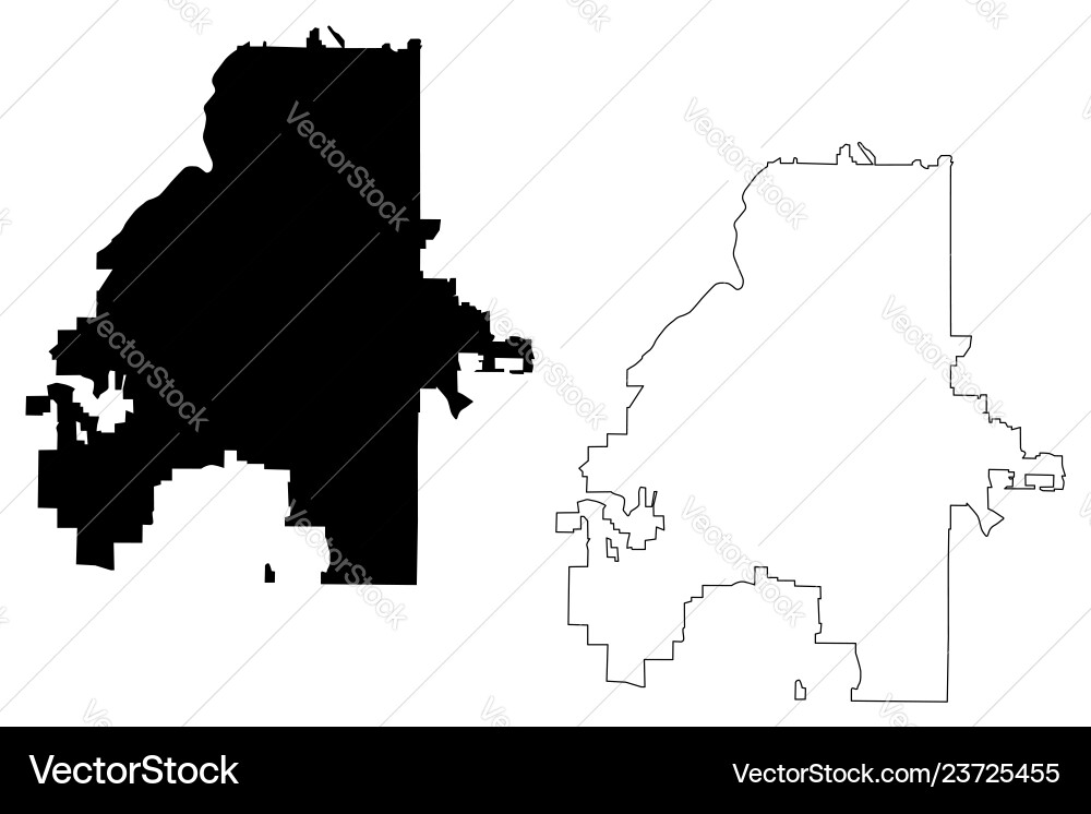 Atlanta city map Royalty Free Vector Image - VectorStock