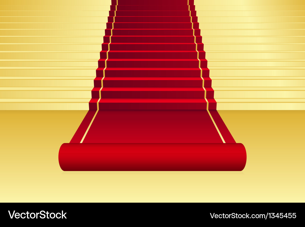 Background with red carpet Royalty Free Vector Image