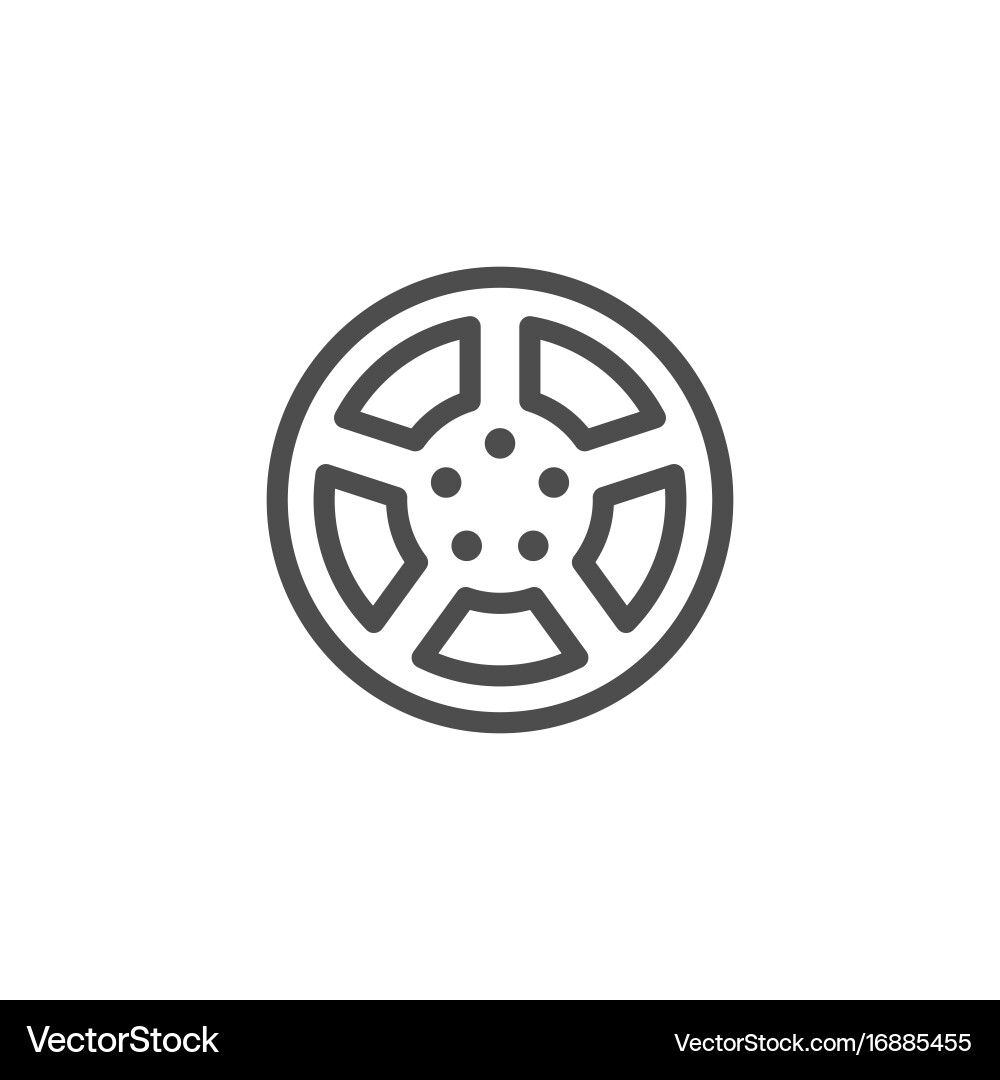 Car rims line icon Royalty Free Vector Image - VectorStock