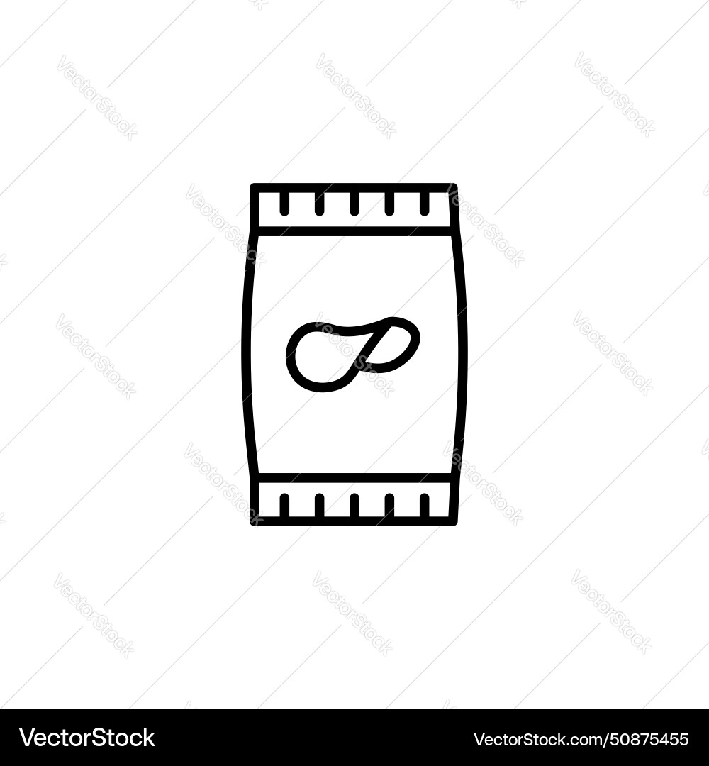 Chips packet icon set snack potato chips bag Vector Image