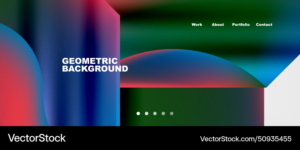 Colorful gradients with abstract geometric shapes Vector Image