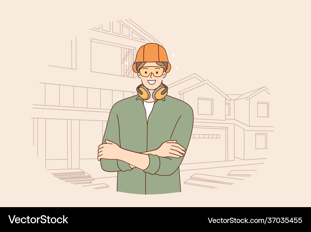 Construction Engineer Cartoon Royalty Free Vector Image