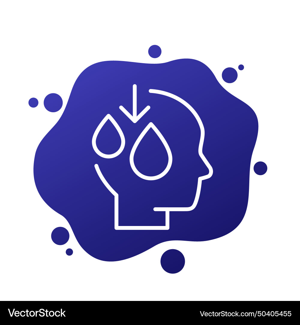 Dehydration icon line design Royalty Free Vector Image