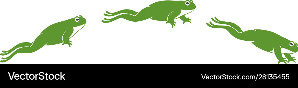 Frog jumping Royalty Free Vector Image - VectorStock