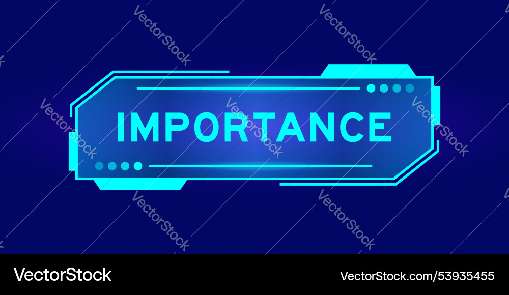 Futuristic hud banner that have word importance Vector Image