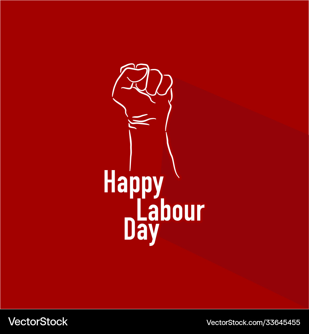 Happy labour day template design Royalty Free Vector Image