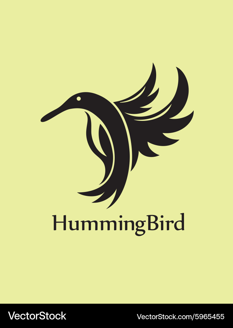 Humming bird logo Royalty Free Vector Image - VectorStock