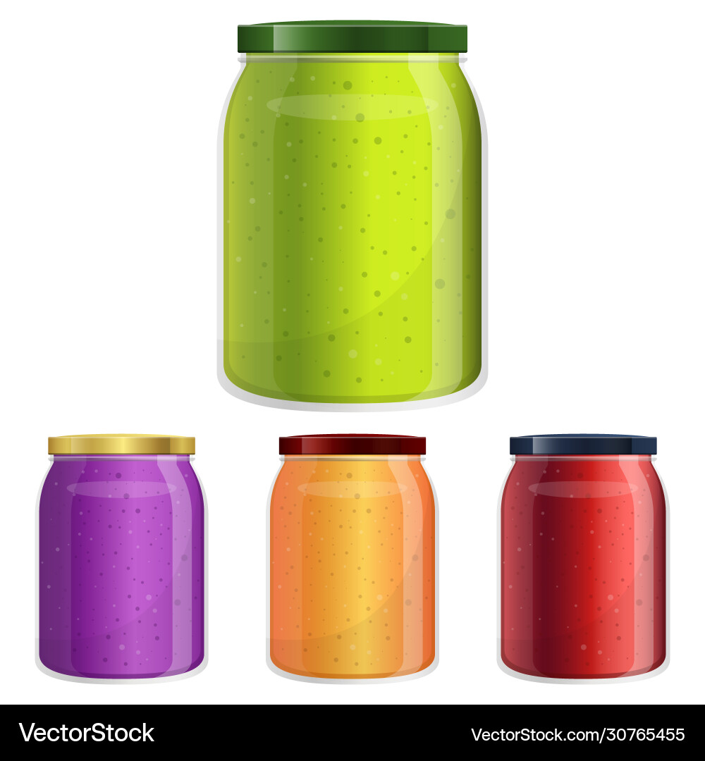 Jam jar set Royalty Free Vector Image - VectorStock